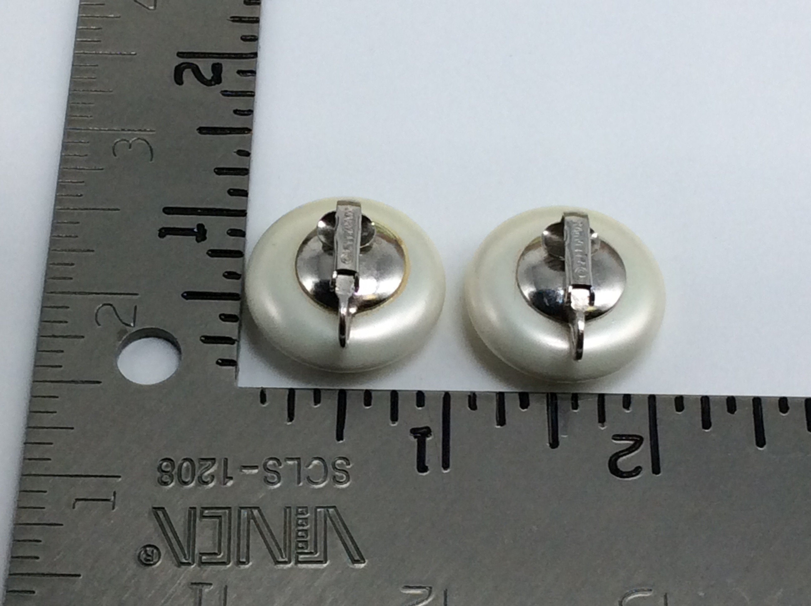 Vintage Marvella Silver Toned Clip on Earrings Large Button - Etsy