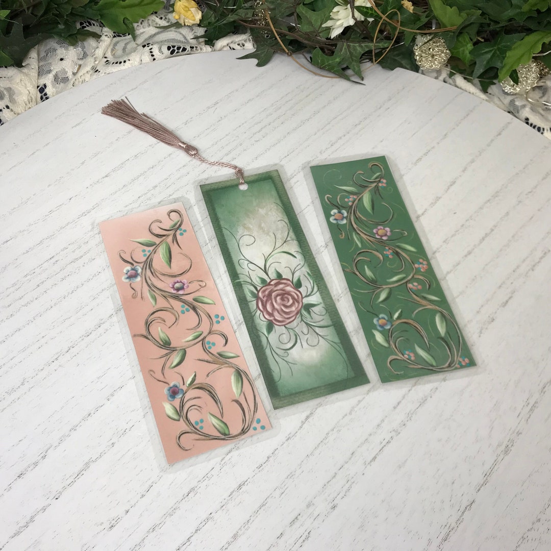 Vintage Bookmarks Roses & Vines Set of 3 - Etsy