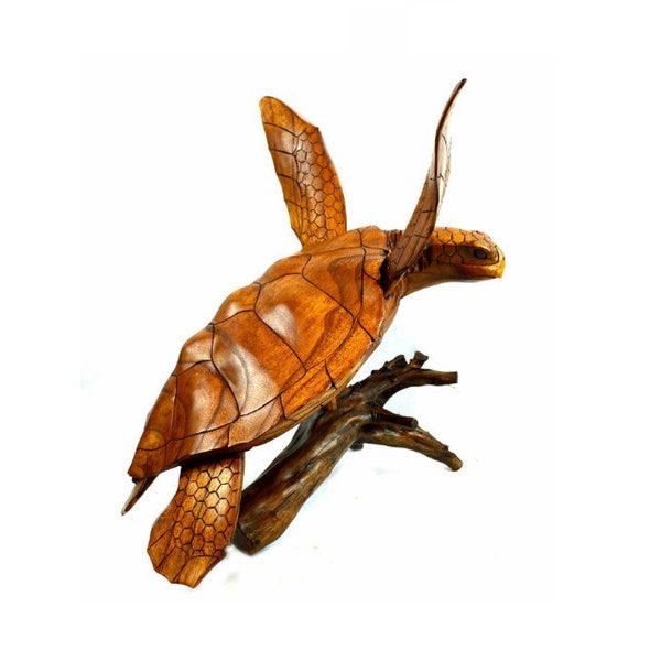Carved Wood Turtle - Etsy