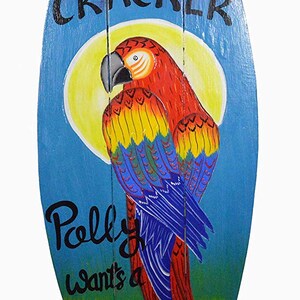 Parrot Surfboard 32 New SURF Drinking Screw Cracker Polly Wants ...