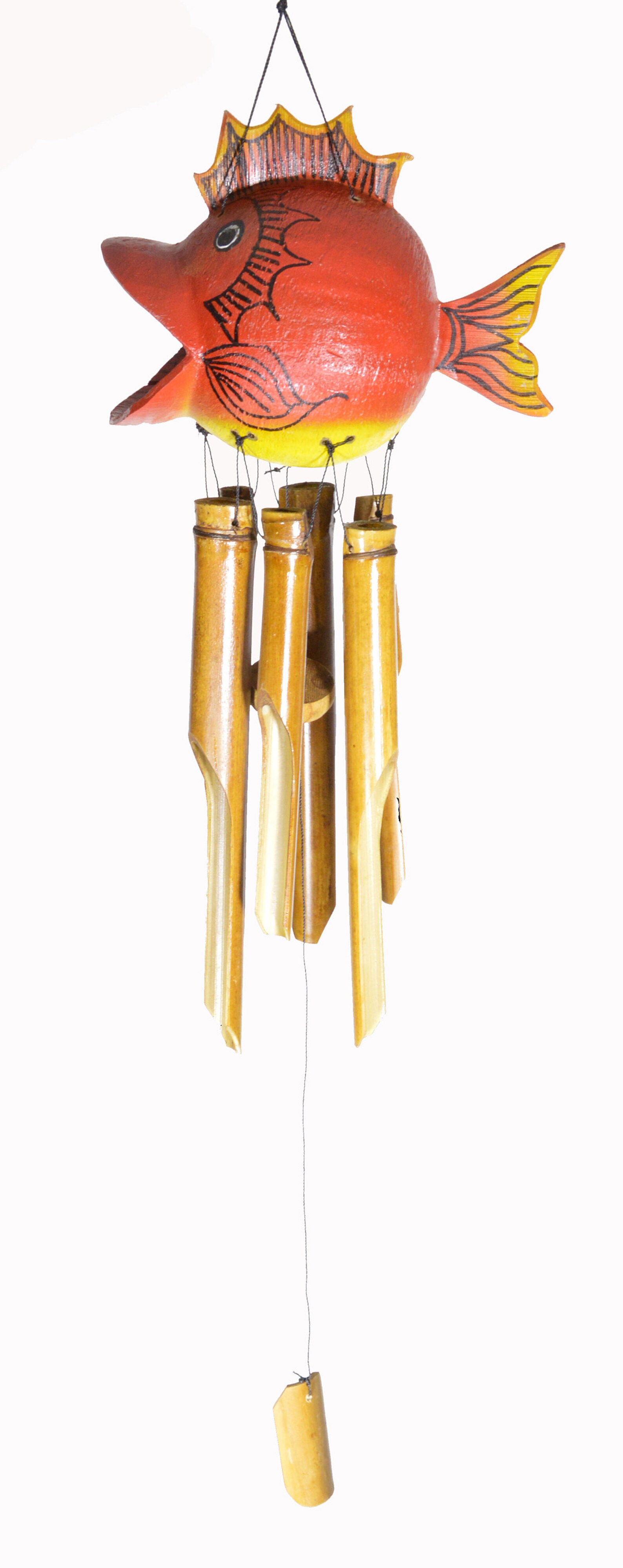 Large Beautiful Bamboo SEA OCEAN FISH Blow Wind Chime Outdoor - Etsy