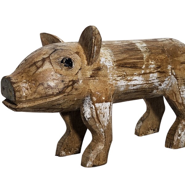 Antique Folk Art Pig - Etsy