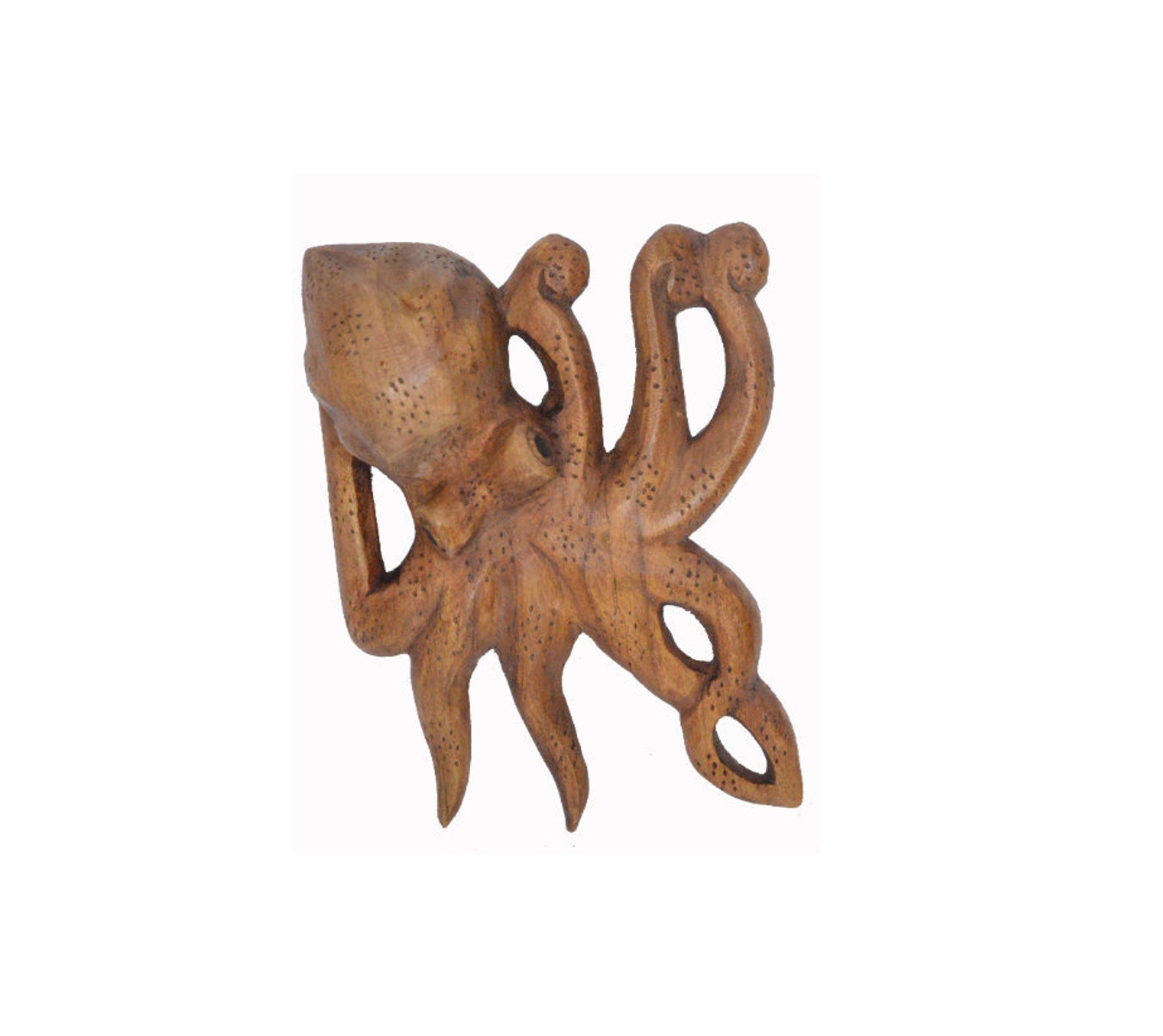 Beautiful Unique Hand Carved OCTOPUS Nautical Tropical Coastal | Etsy