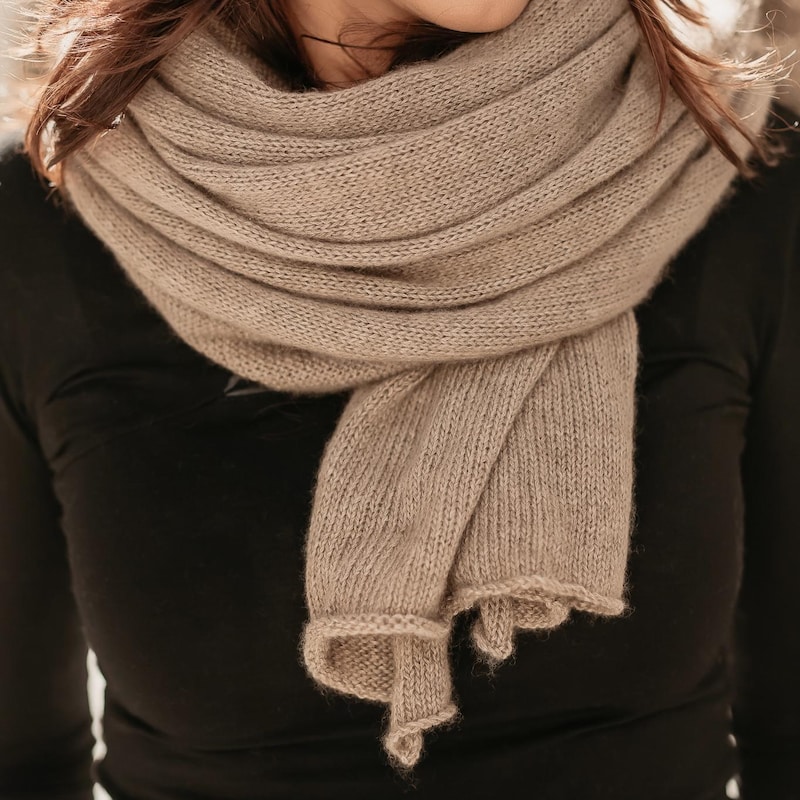 Oversized Knit Scarf - Etsy