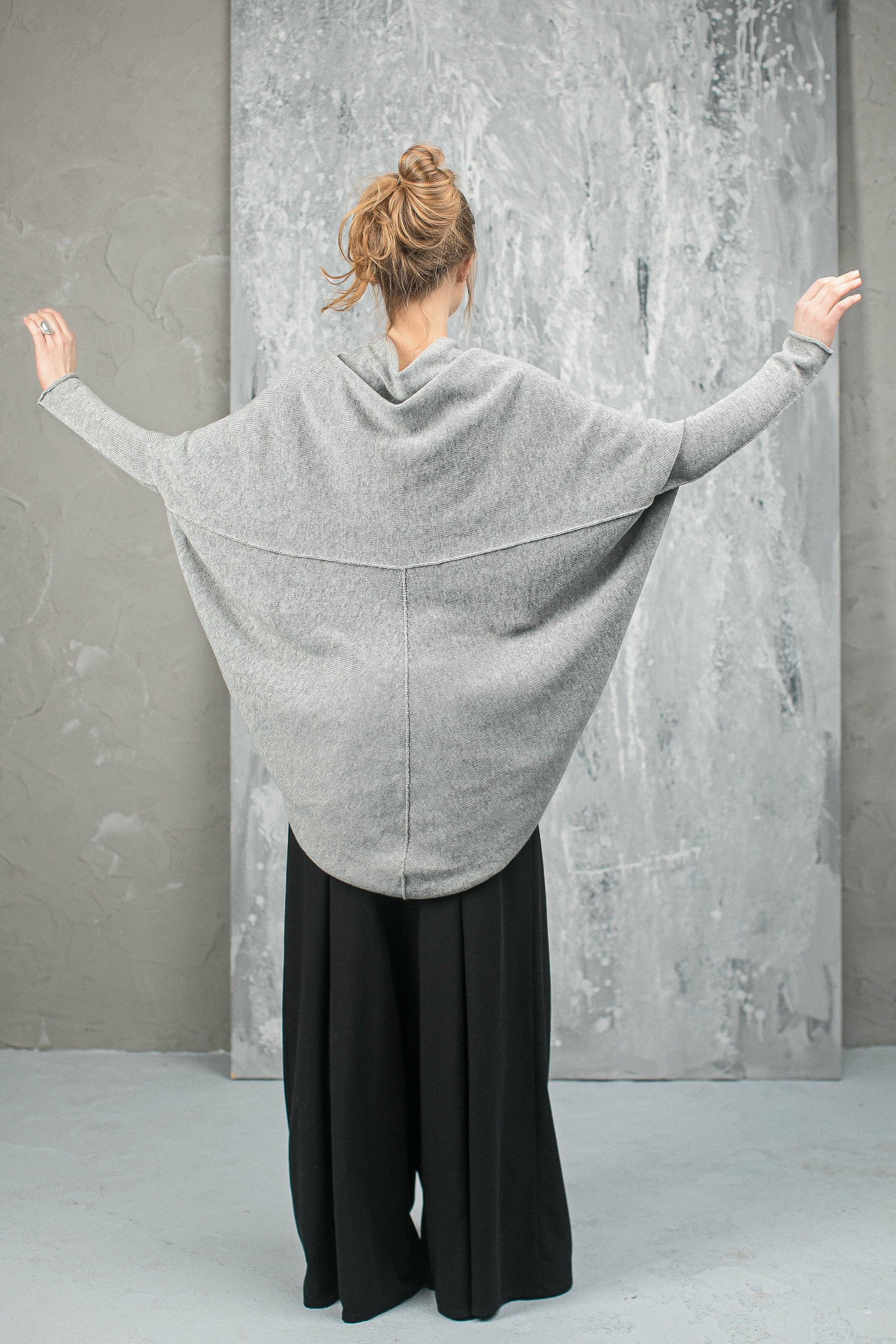 Pure Cashmere Oversized Bolero Cashmere Sweater - Loose Knit Cardigan ...