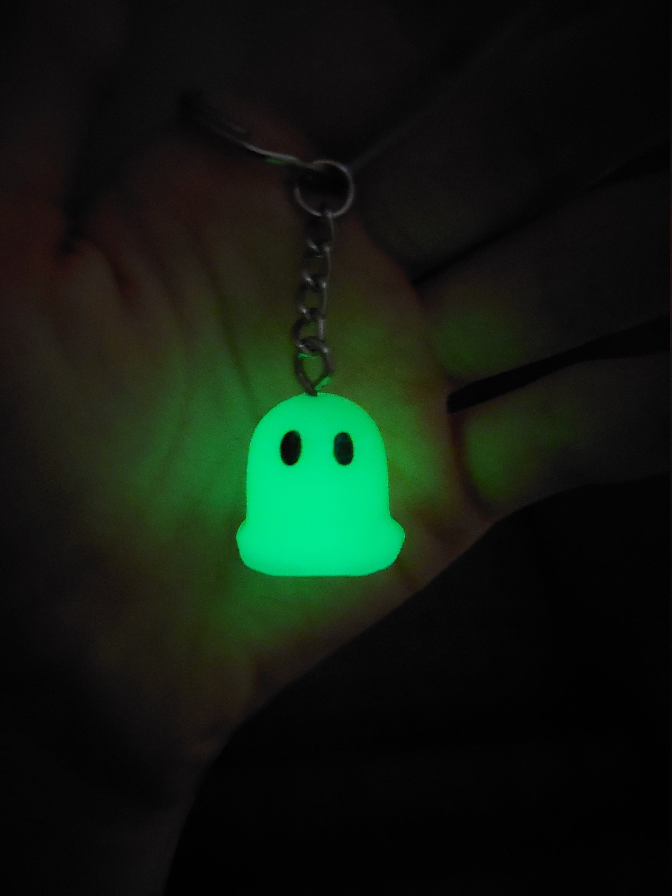 Glow In The Dark Ghost Key Chain Etsy