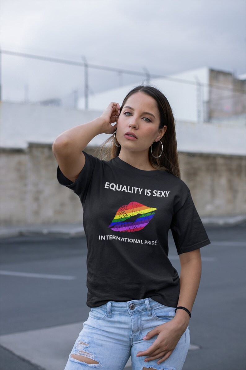 Equality Is Sexy Rainbow Kiss Lips Lgbt Gay Pride Unisex Etsy