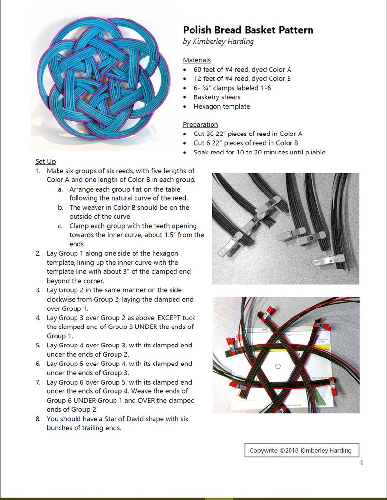 Polish Bread Basket Pattern - 8 Inch - Etsy