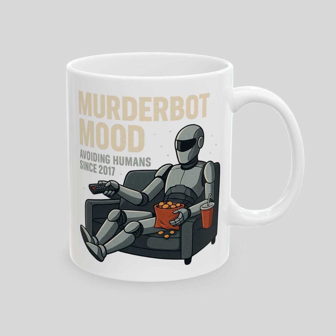 Murderbot Mood Mug • Avoiding Humans • Funny Sci-fi Robot Gift ...