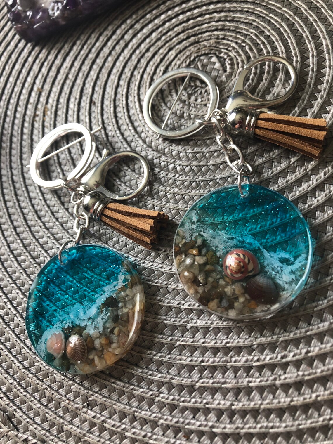 Mini Ocean Beach Keychain Bag Charm Ready to Ship With Free - Etsy