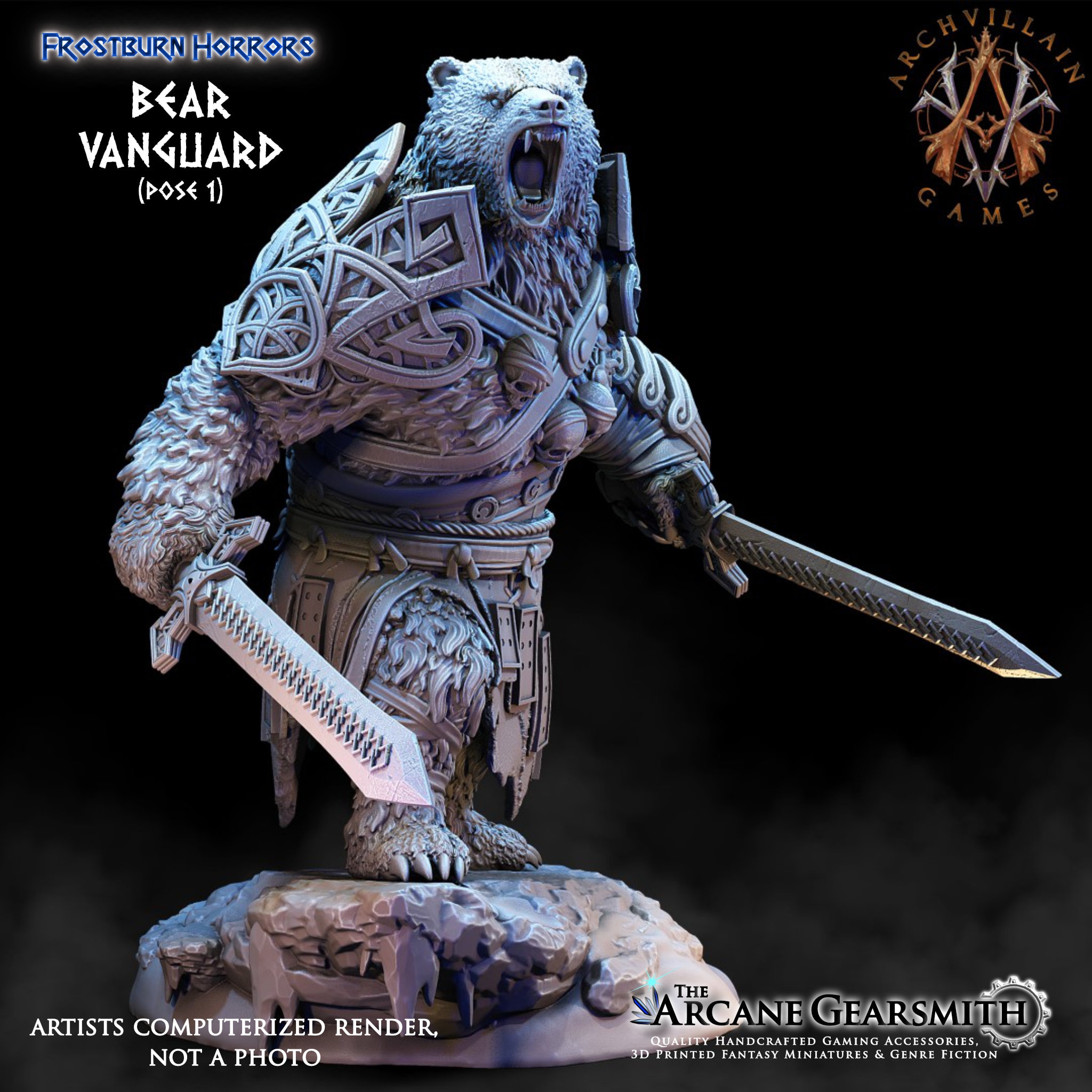 Ursine Warriors for Warhammer or Dnd 28mm32mm and up. Toys Toys & Games ...