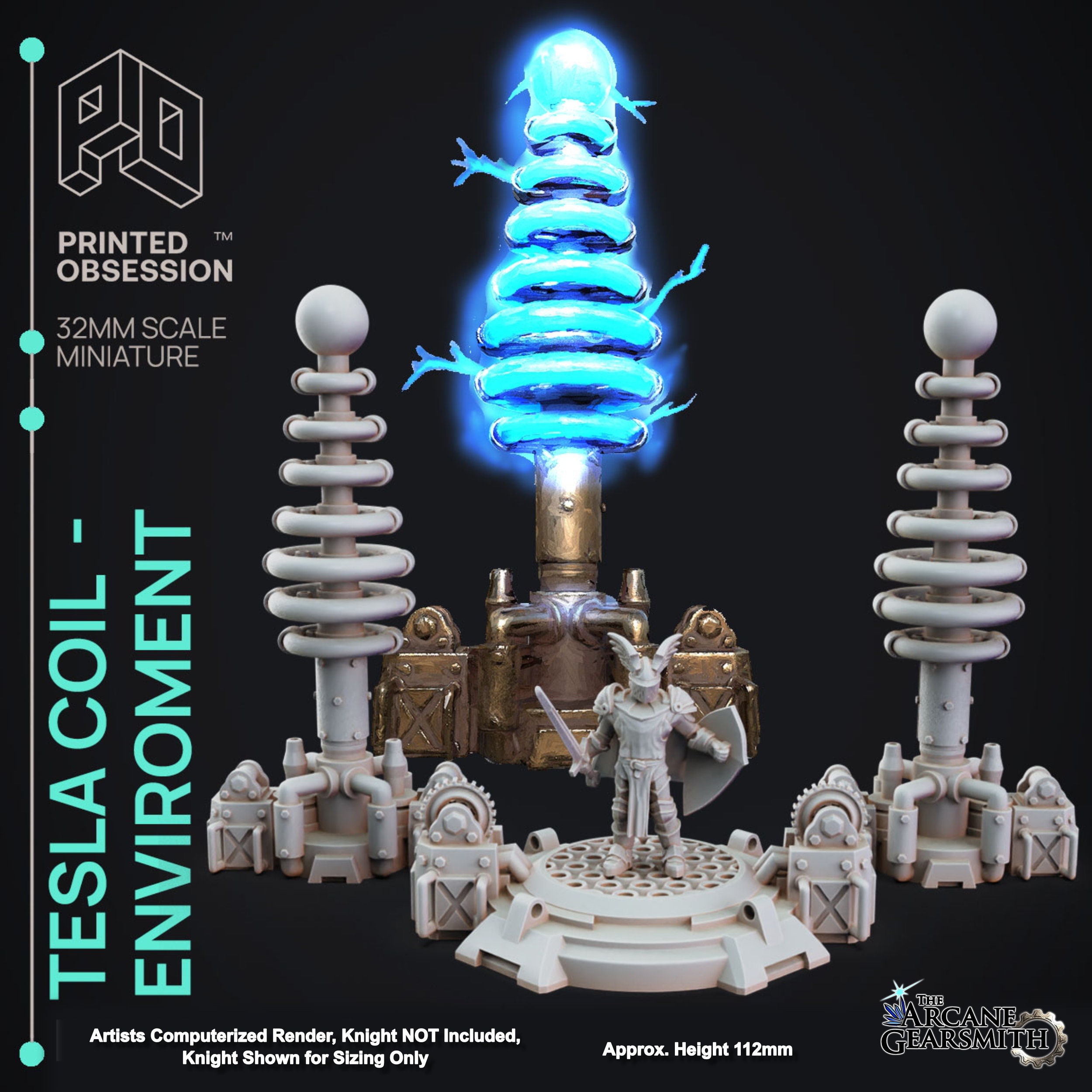 Tesla Coil Frankenstein's Monster Printed Obsession | Etsy