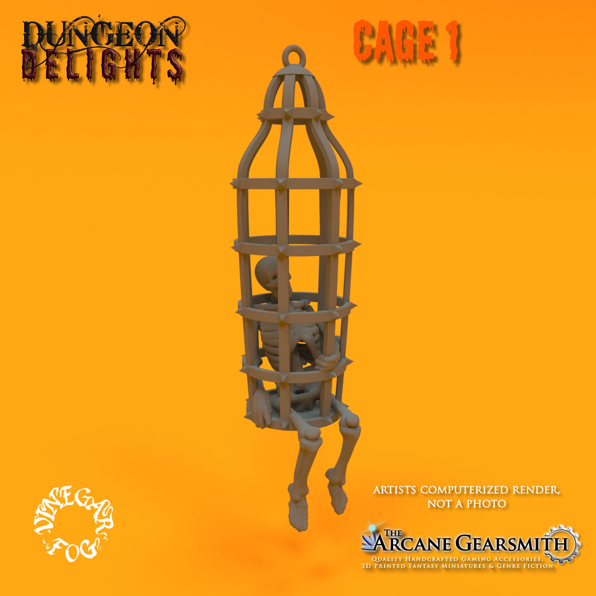 Hanging Cages Dungeon Delights 3D Printed Fantasy - Etsy