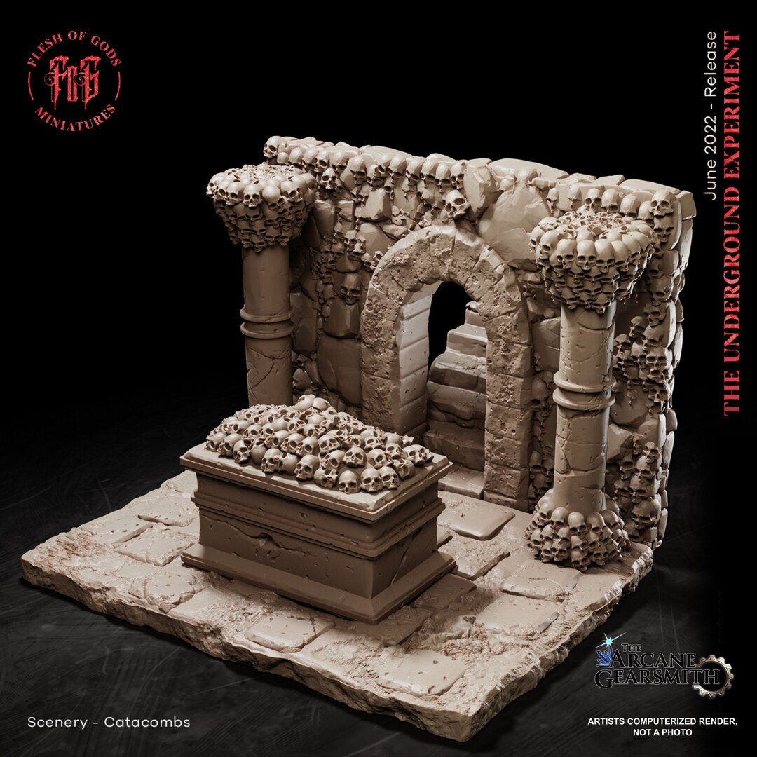Catacombs the Underground Experiment Flesh of Gods 3D - Etsy