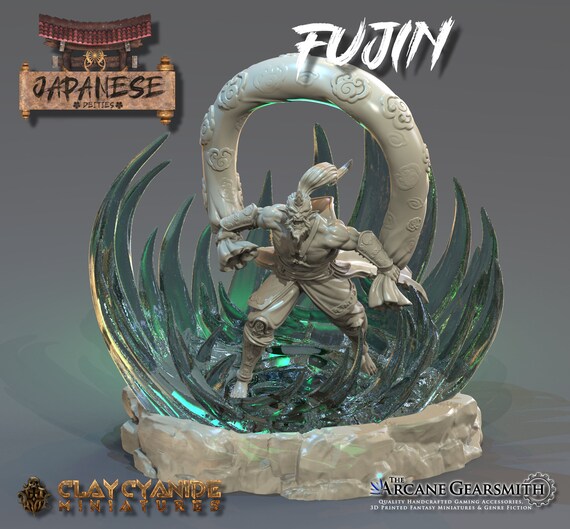 Toys Role Playing Miniatures Fujin primed 3D Printed resin model by ...