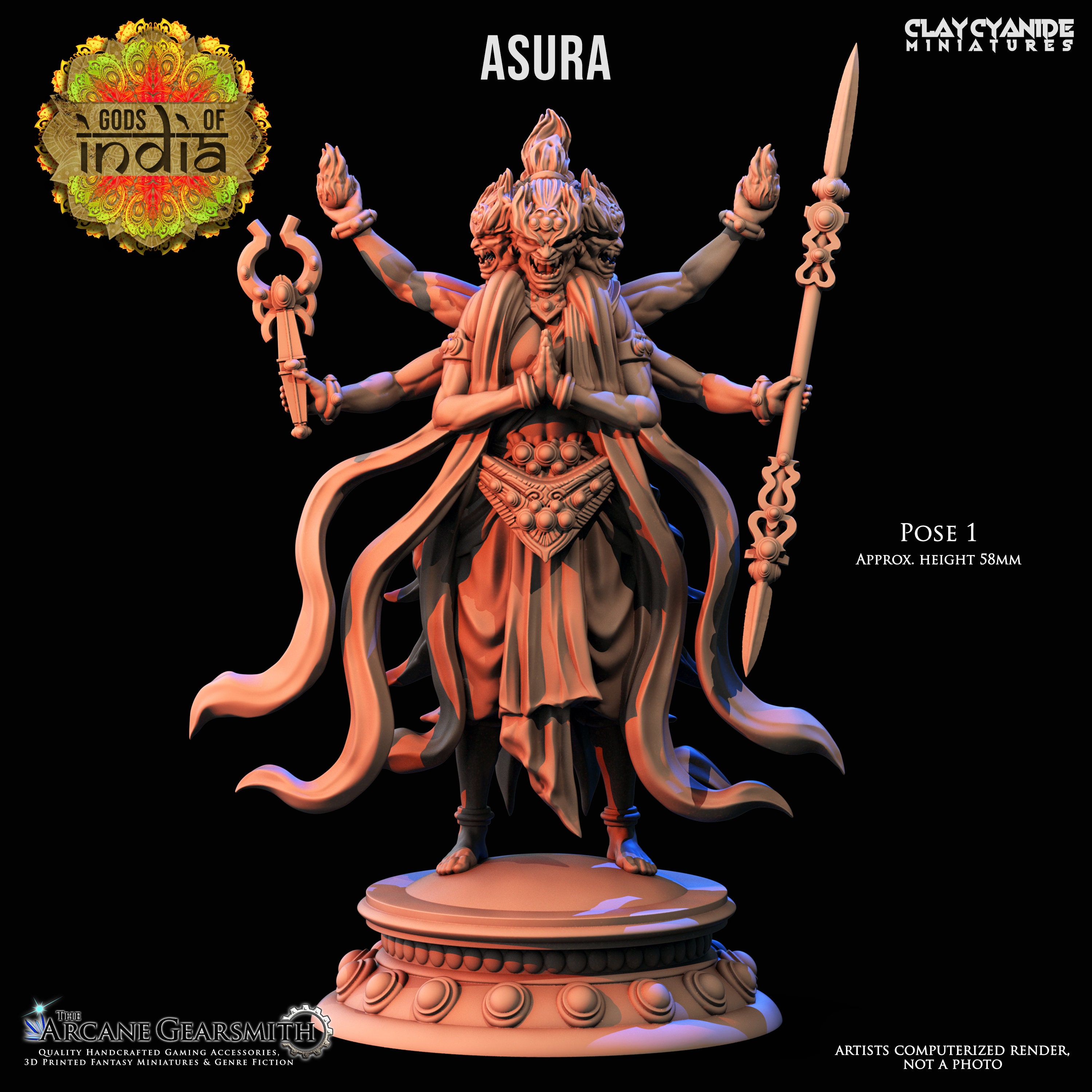 Toys & Games Miniature Toys Gods of India Clay Cyanide Miniatures DnD ...