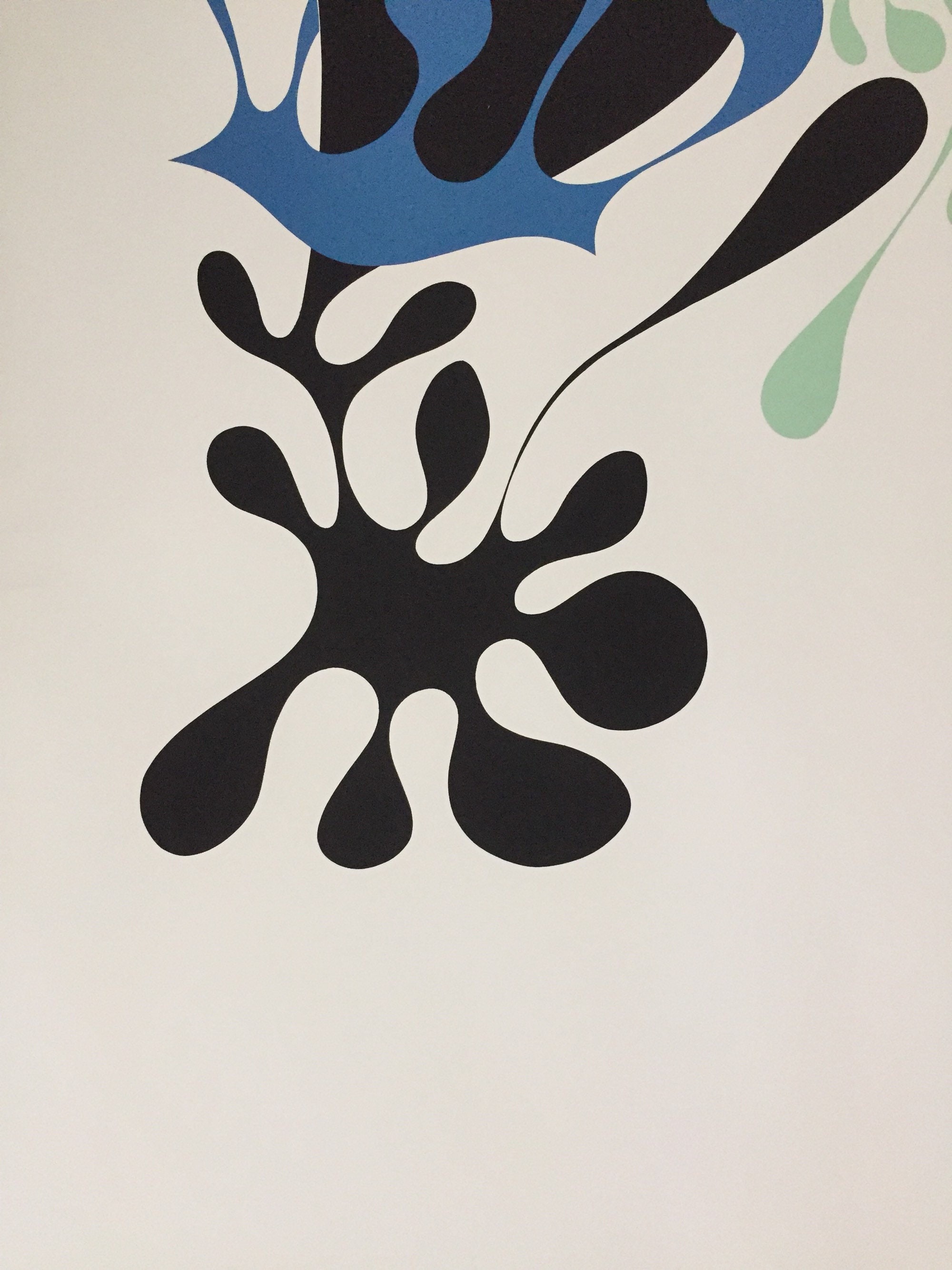 1970s Abstract Modern Oversized Screen Print in Overlapping Colors - Etsy