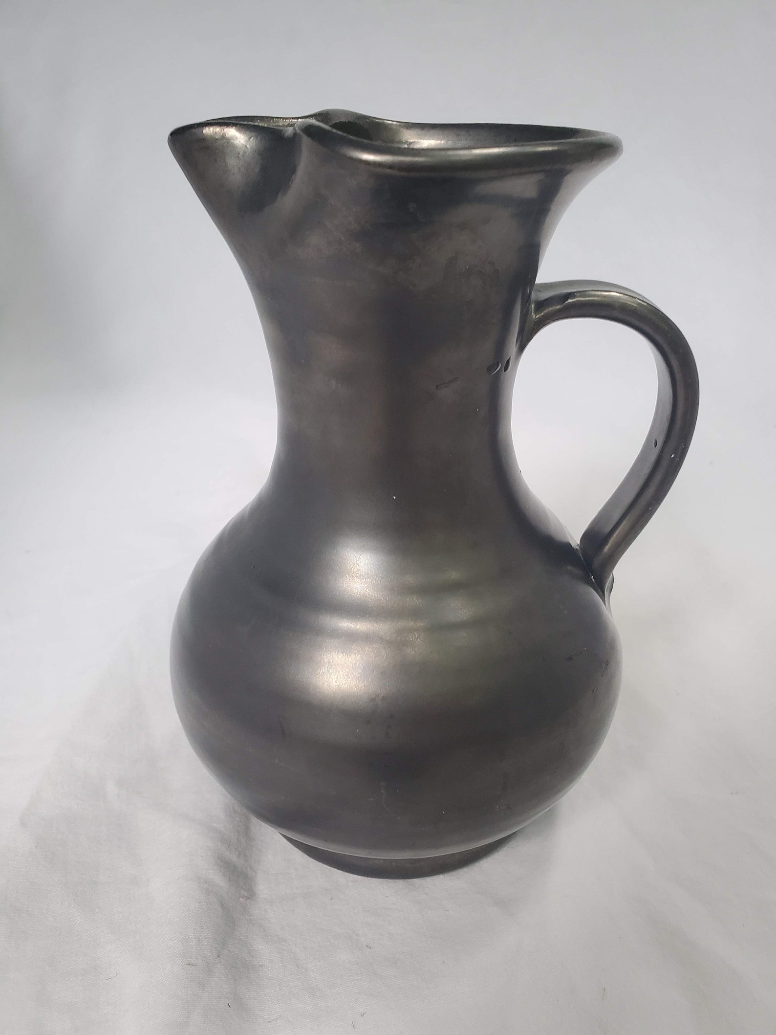 Prinknash Pottery Pitcher Black Lusture Prinknash Vase - Etsy