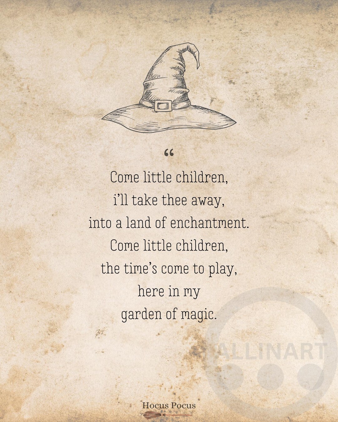 Sarah Singing. Witch Spell Hallloween Wall Art/ Digital Download ...