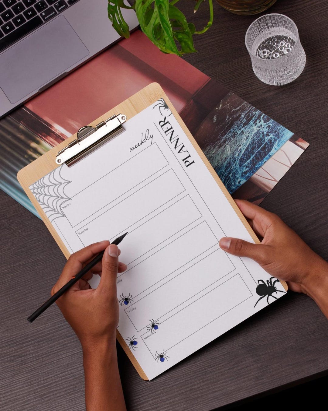 Spider Planner Single Page Download. Weekly Planner/ Spiders/ Halloween ...