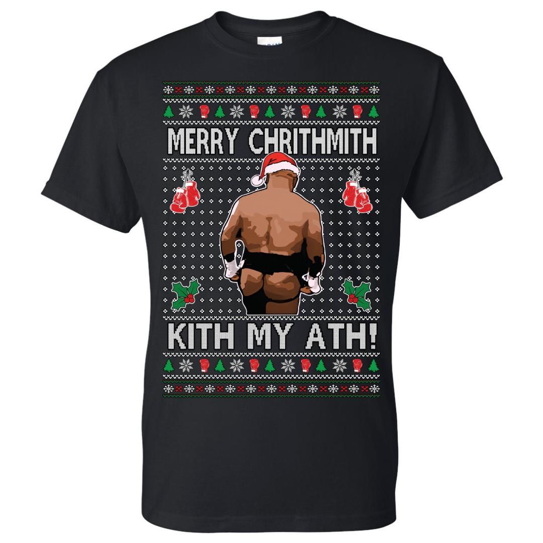 Oncoast Mike Tyson Merry Chrithmith Kith My Ath ugly Christmas Sweater ...