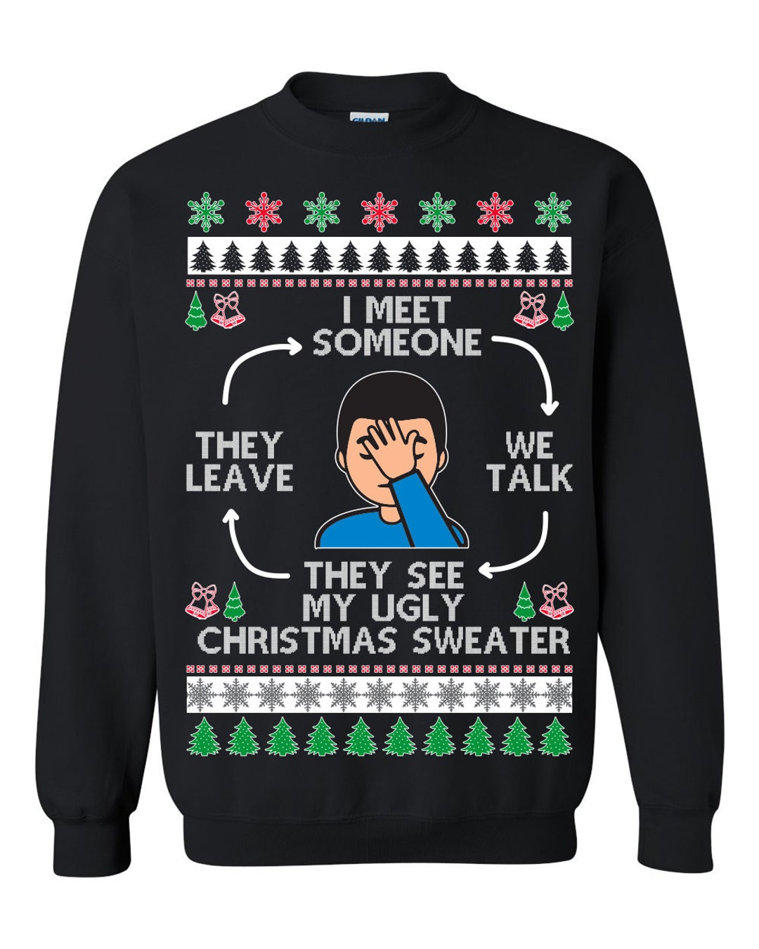Oncoast Vicious Cycle Meme Ugly Christmas Sweater Sweatshirt - Etsy