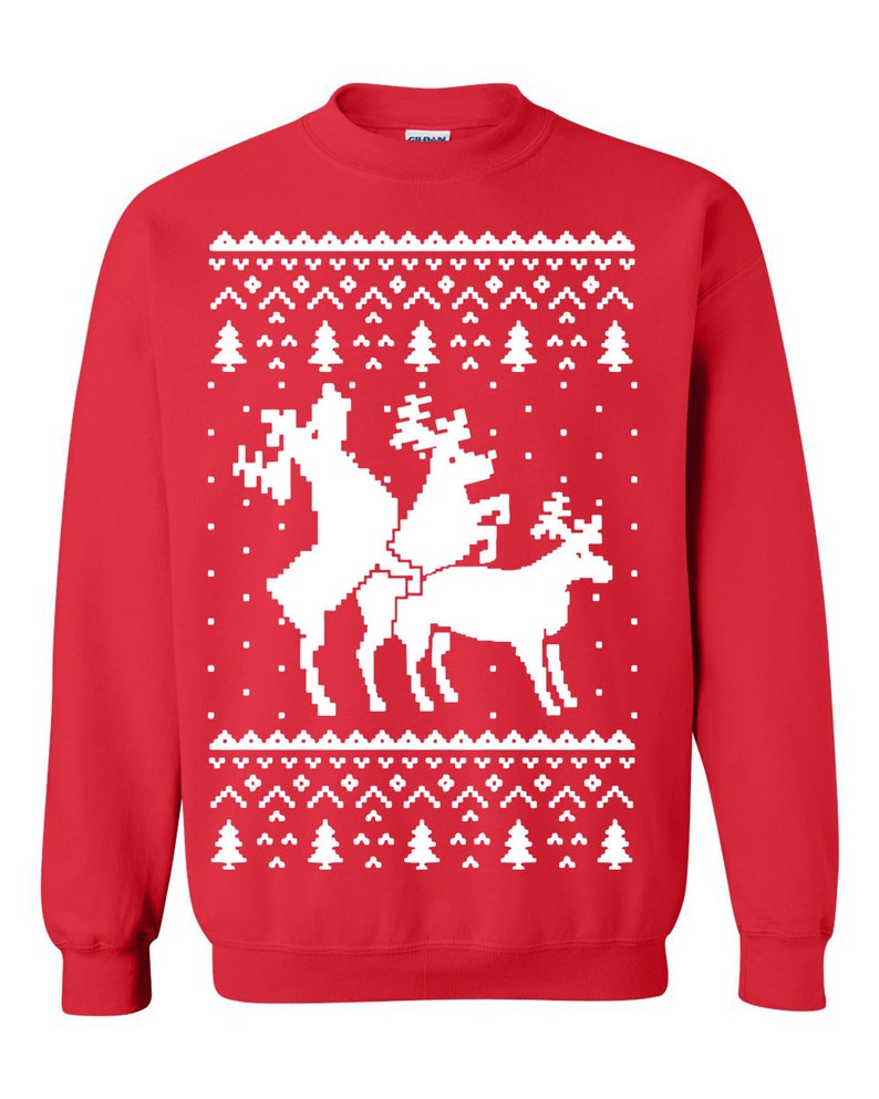 Oncoast Reindeer Sex Naughty Ugly Christmas Sweater Funny Etsy