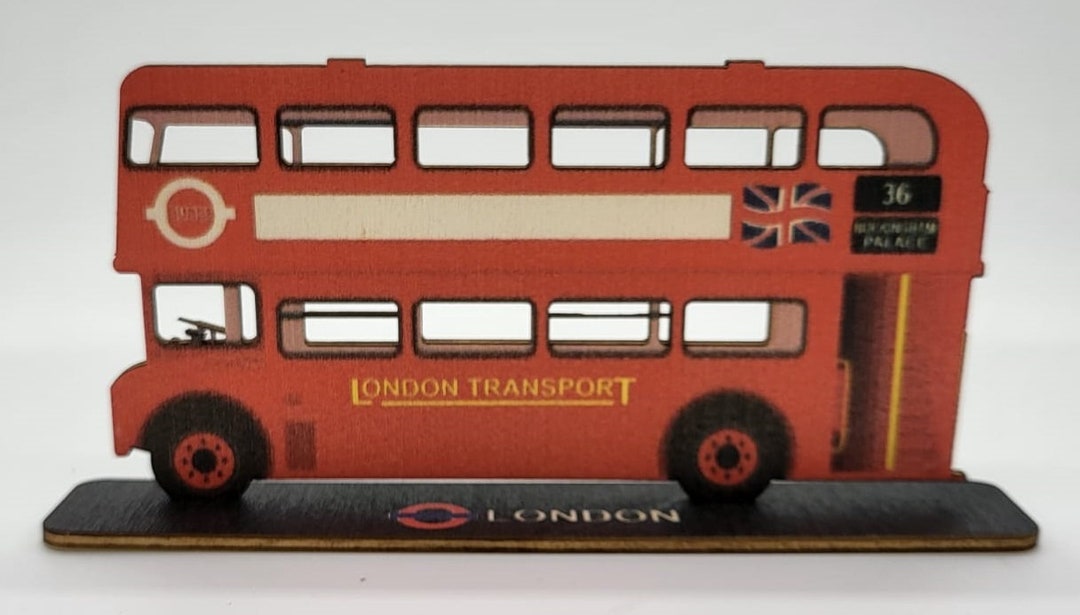 London Bus Wood Gift Full Colour A6 Colour, A5, A4 Size - Etsy UK
