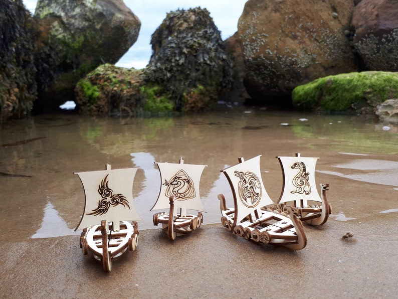 Viking Longboat Wood Laser Cut - Etsy UK