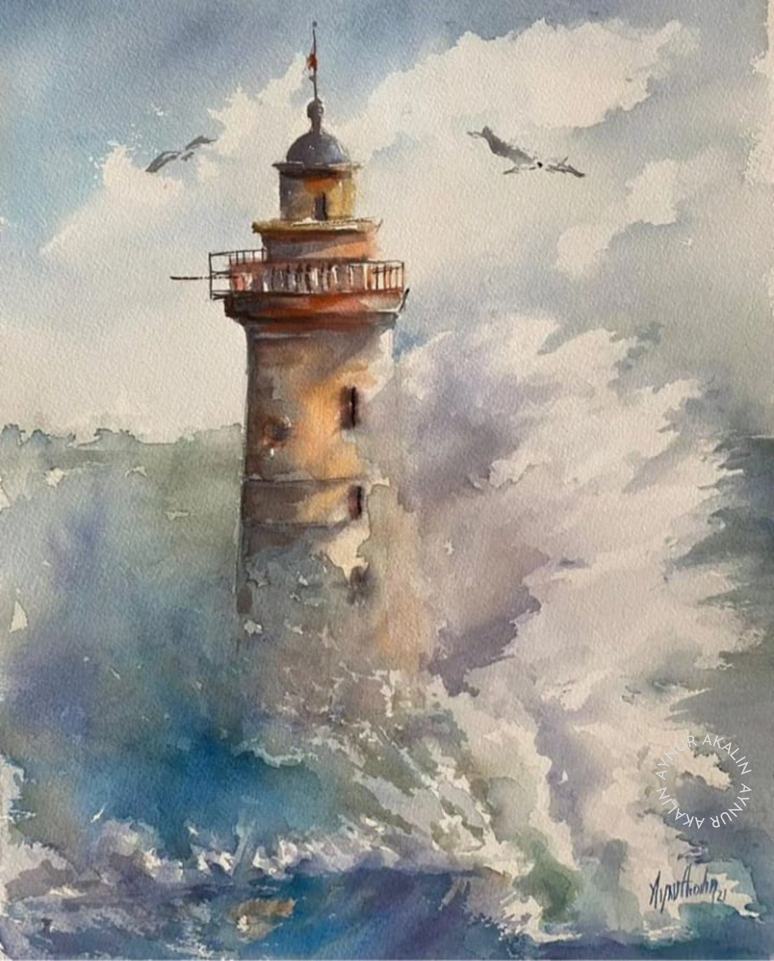 Original Watercolor Painting, Watercolor Paints Handmade, Wall Painting ...