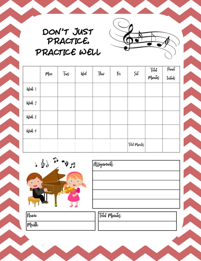 Music Practice Sheet With Blue and Green Dots - Etsy Canada