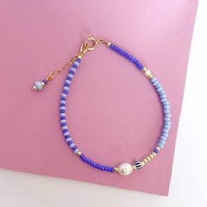 Dainty Bead Pearl Gold Filled Bracelet/tiny Pearl Minimalist Bracelet ...