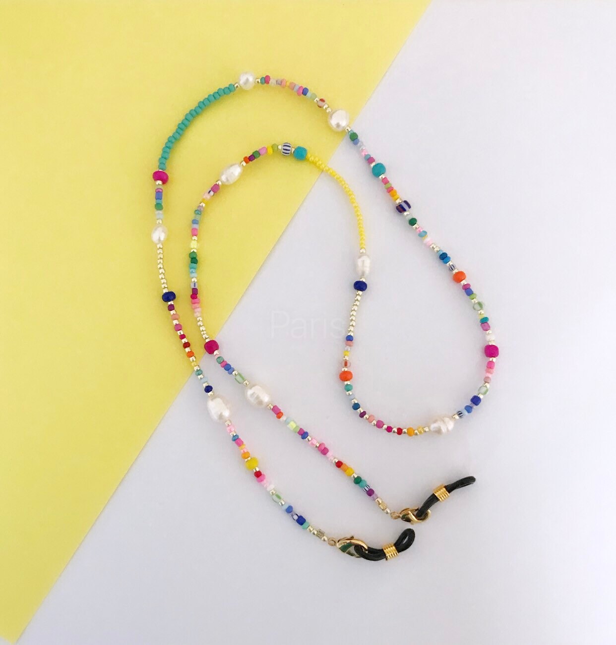 Color Bead Pearl Face Mask Chain Necklace/pearl and Beads - Etsy