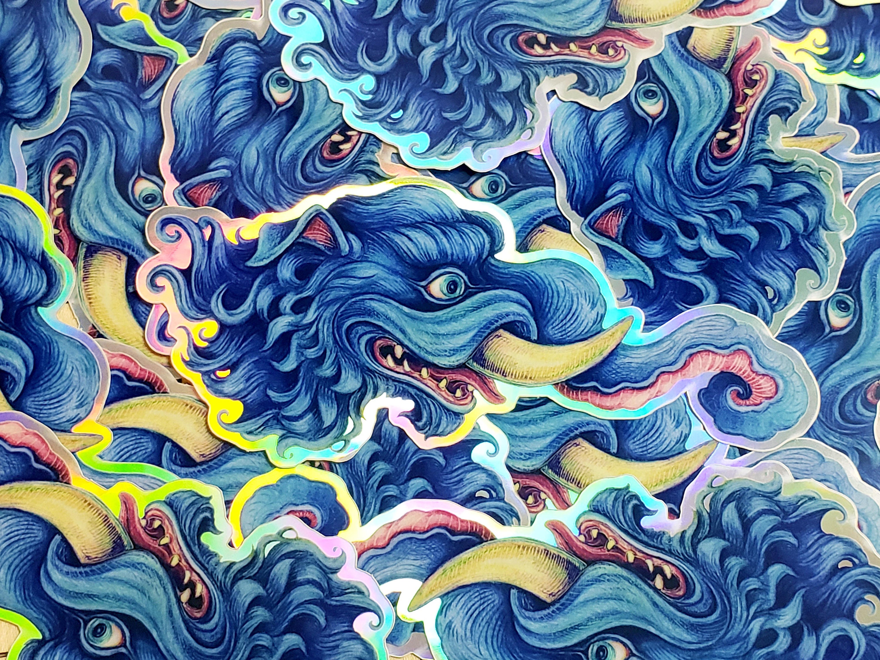 Baku the Dream Eater - Vinyl Holographic Sticker - Etsy