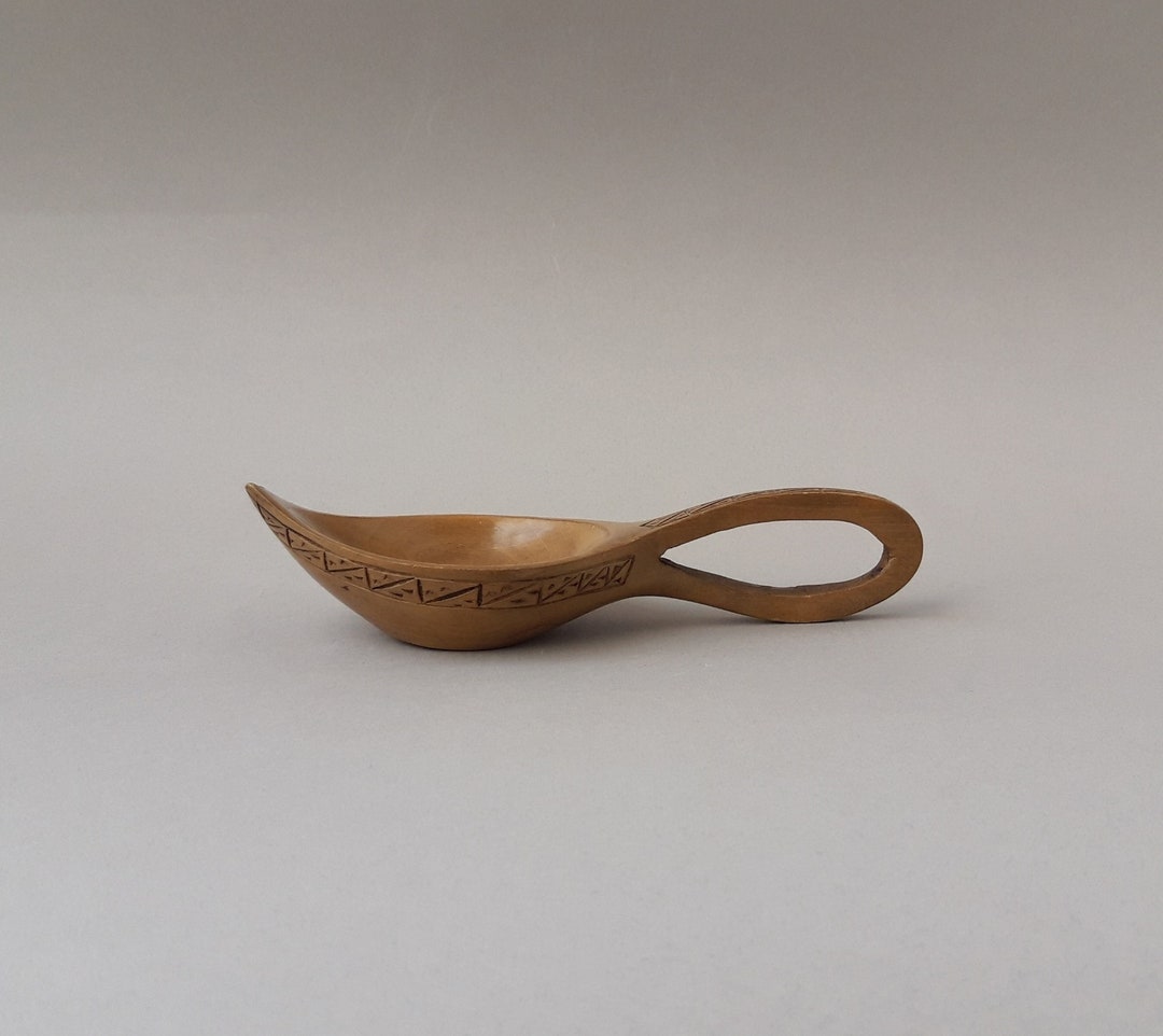 Antique Wooden Ladle With Carved Handle Wooden Spoon Vintage Rare ...