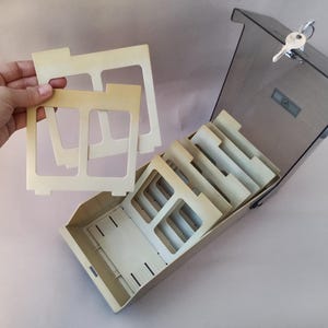 Vintage Plastic Floppy Disk Storage Box With Keys 80s Retro Office ...