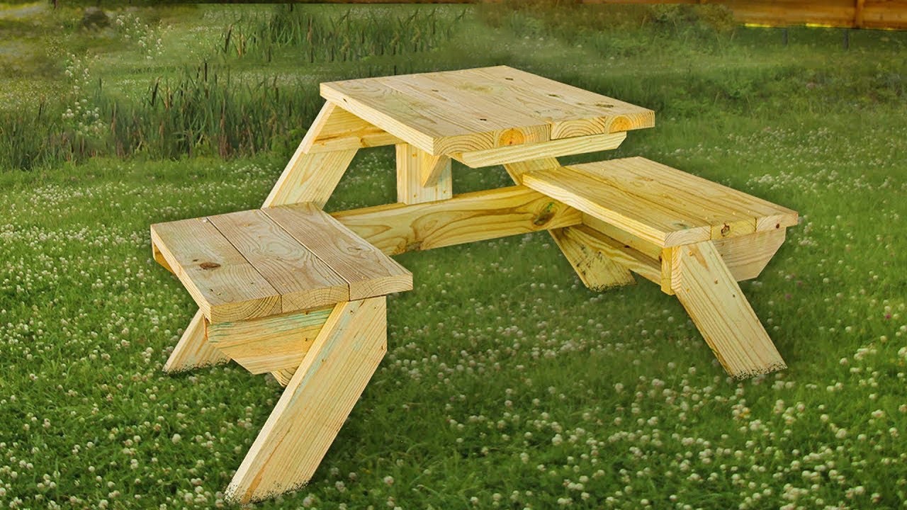 Picnic Table Duo: Your Intimate Oasis to Build Yourself! - Etsy