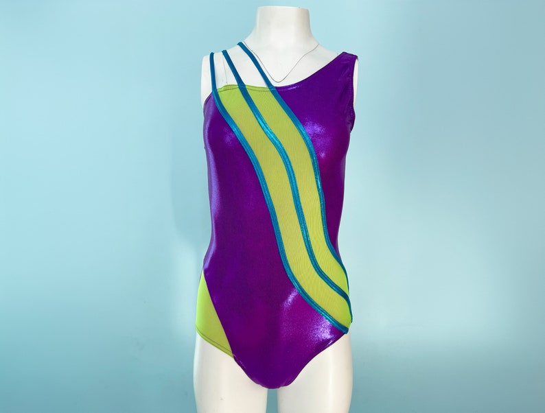 Fiesta Dance Leotard Asymmetrical Dance Leotard With Mesh Insets Dance ...