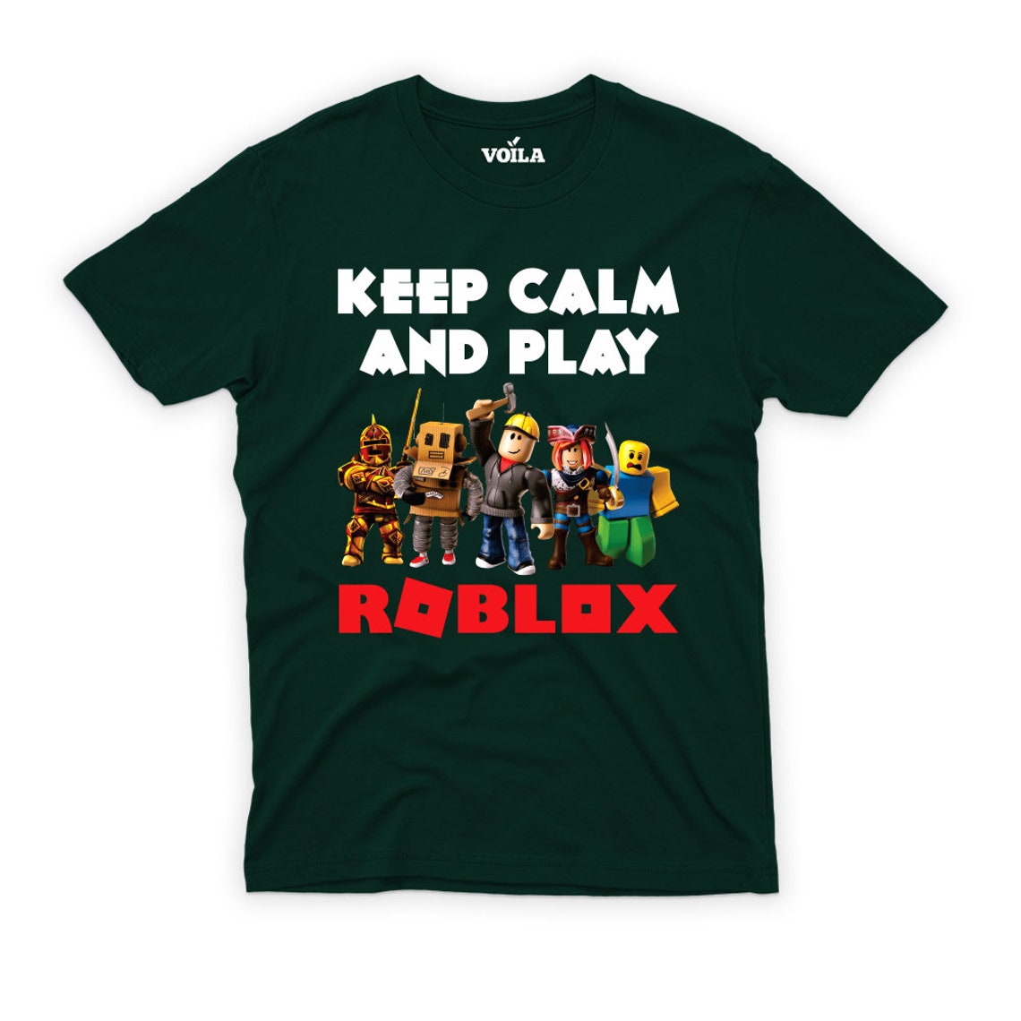 Keep Calm And Play Roblox T-Shirt for Men Roblox Women V Neck | Etsy