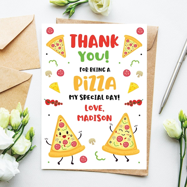 Pizza Thank You Note - Etsy