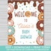 Editable Donut Welcome Sign Printable Boy Donut Baby Shower Welcome ...