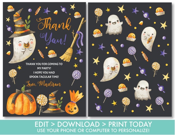 Halloween Thank You Notes Printable