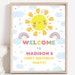 Sunshine Welcome Sign Little Sunshine Party Decorations Girl - Etsy