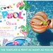 Girl's Pool Party Birthday Invitation With Photo - Etsy