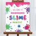 Slime Birthday Welcome Sign Girl's Slime Birthday Welcome Sign Slime ...