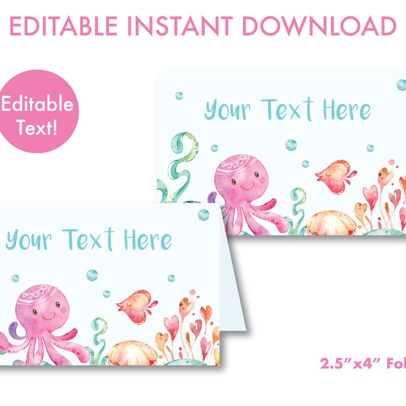 Under the Sea Food Labels - Etsy