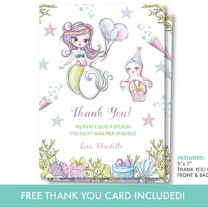 Mermaid First Birthday Invitation, Oneder the Sea Birthday Invitation ...