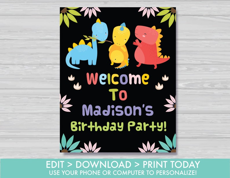 EDITABLE Dinosaur Welcome Sign Printable Dino-mite Welcome - Etsy