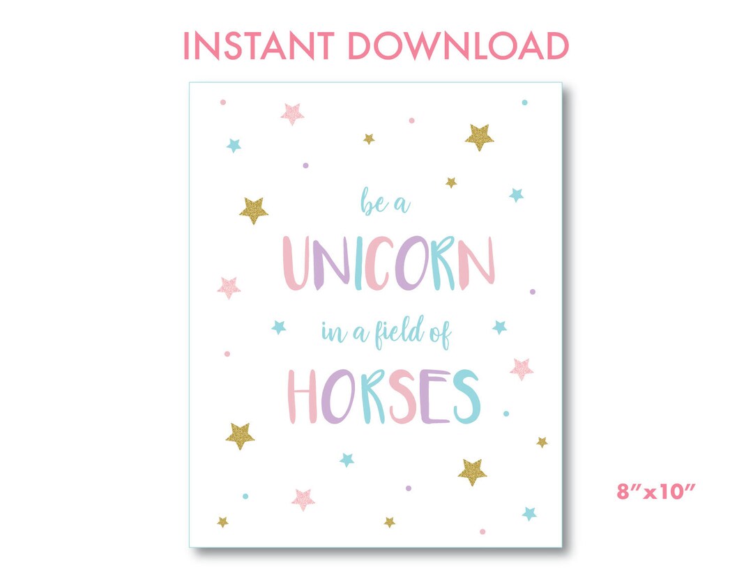 Unicorn Wall Art, Unicorn Birthday Sign, Wall Art, Unicorn Nursery ...