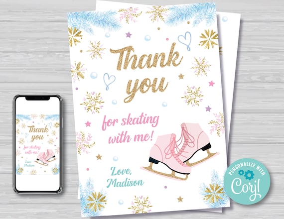 Ice Skating Theme For Boys Card TF04 Ice Skating Christmas Card